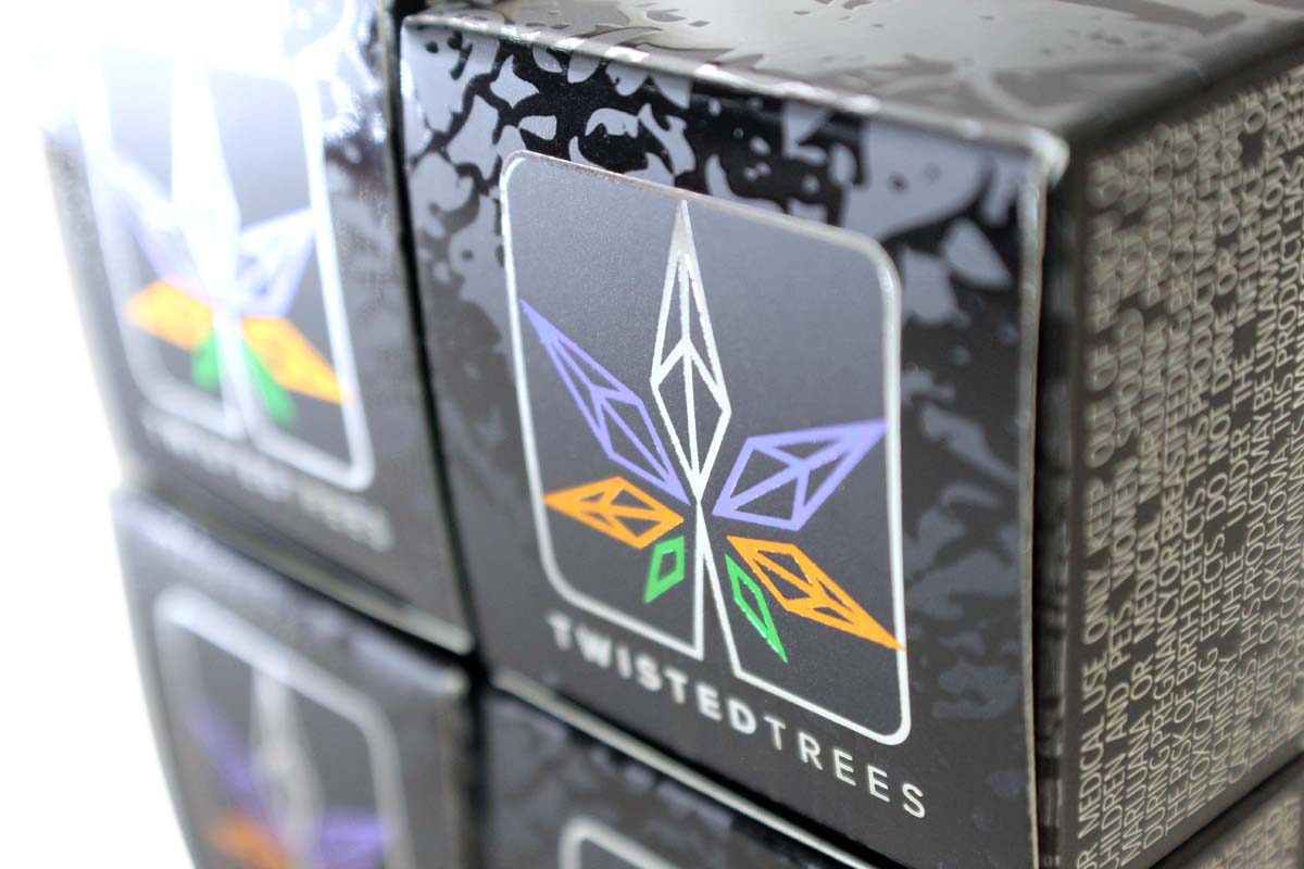 Glued Foil Concentrate Box - Twisted Trees - Full Scale